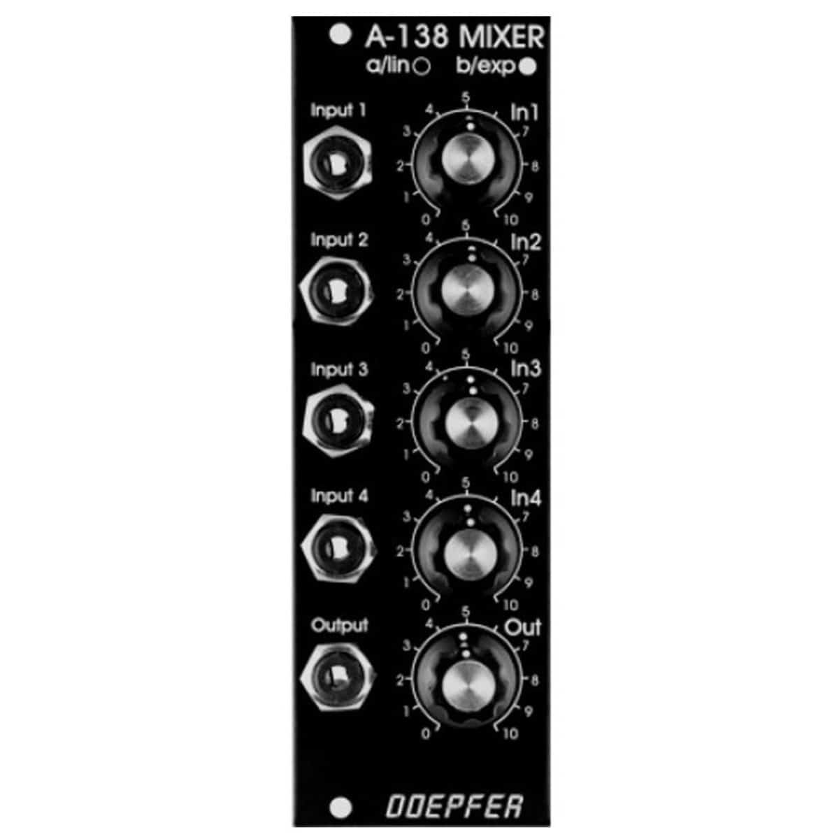 Doepfer A-138-BV Eurorack Mixer Module (Black) - Elevator Sound Europe