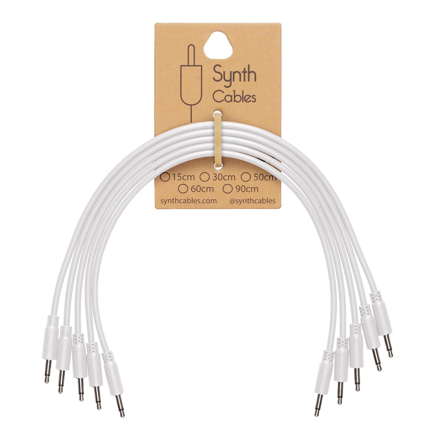 Synth Cables Premium PVC Eurorack Cables (5 pack) 90cm White - Elevator ...